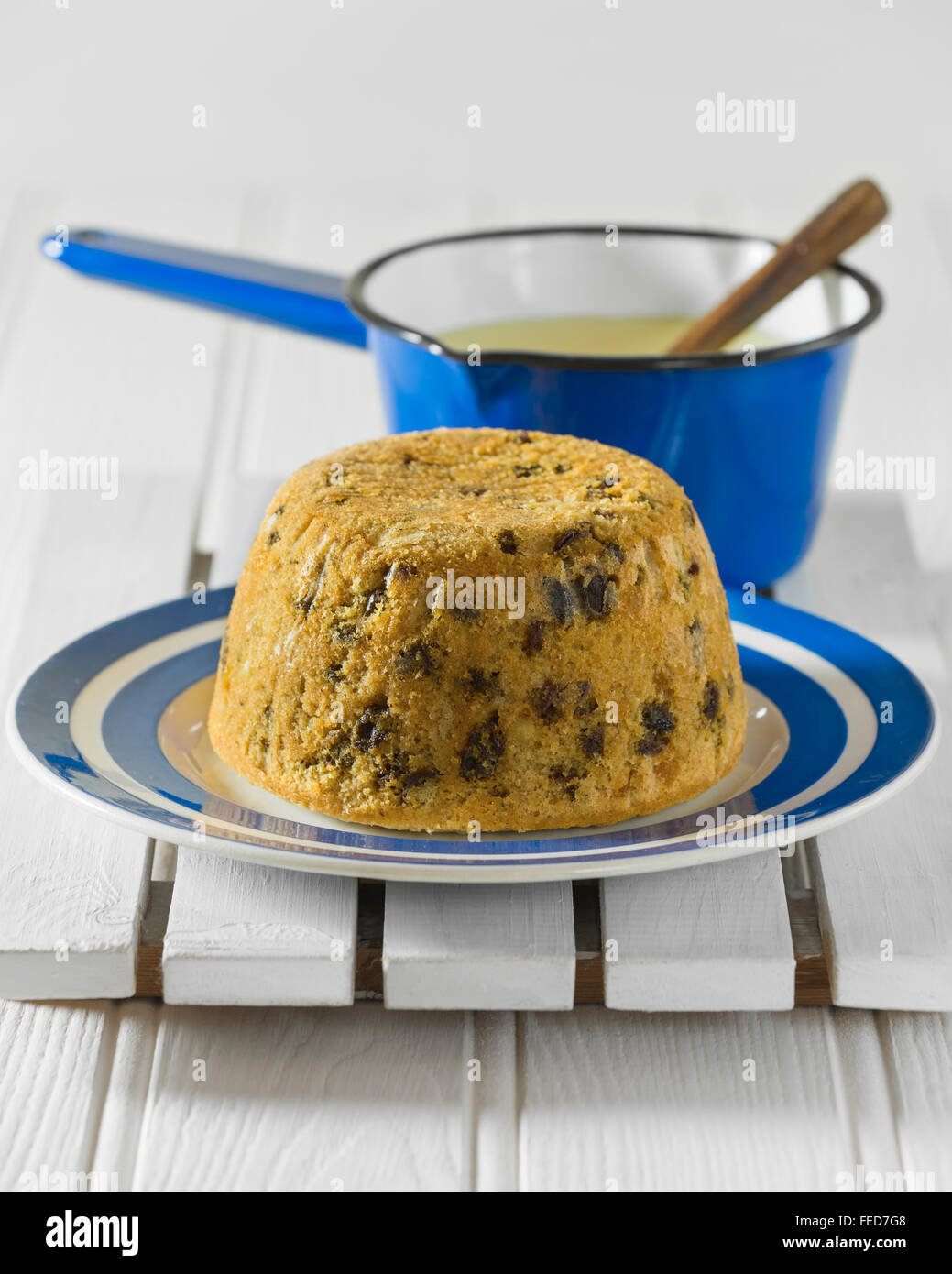 College pudding. Traditional British Food Stock Photo - Alamy