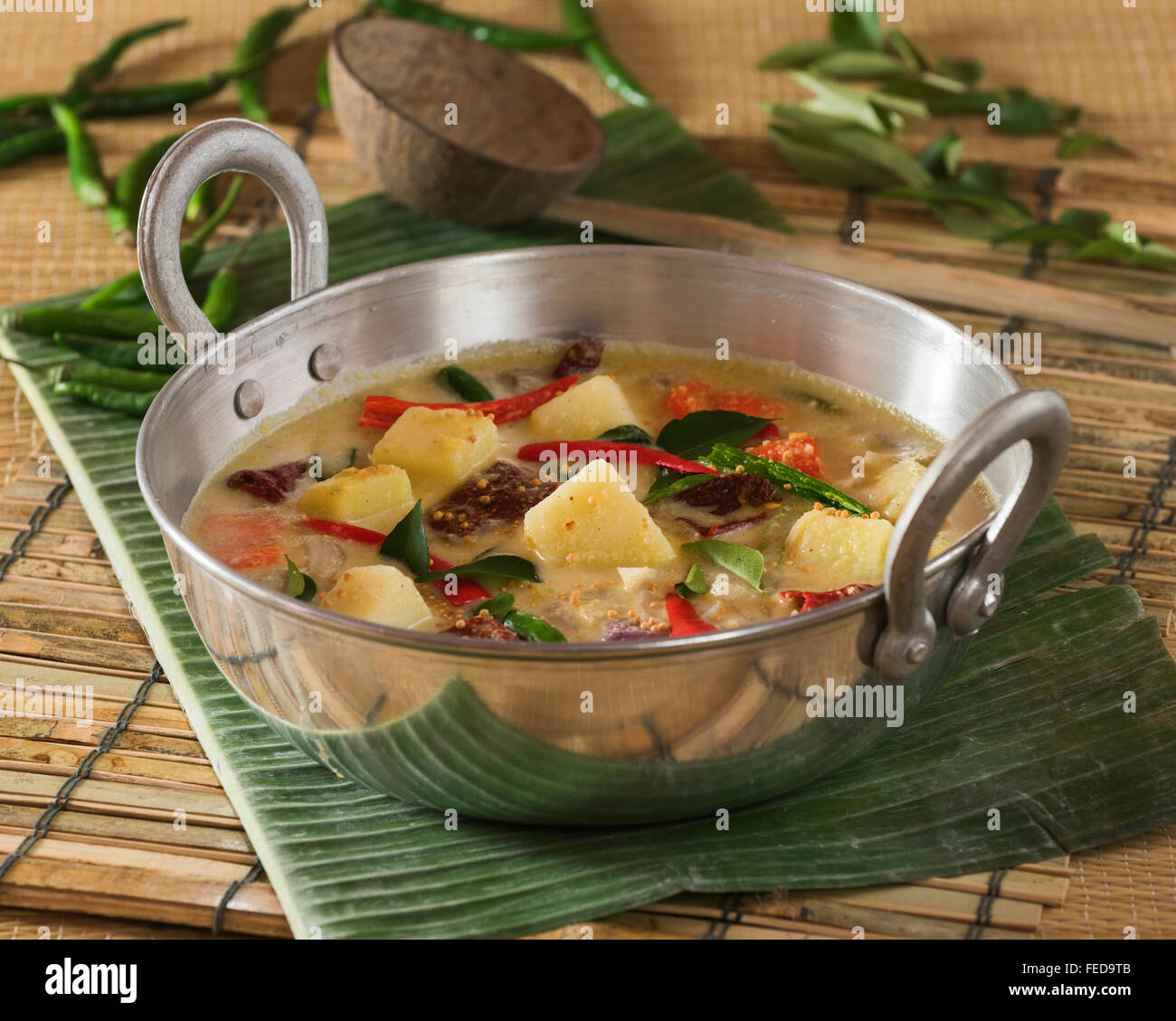 Vegetable ishtu. Spicy vegetarian stew. Kerala South India Food Stock ...