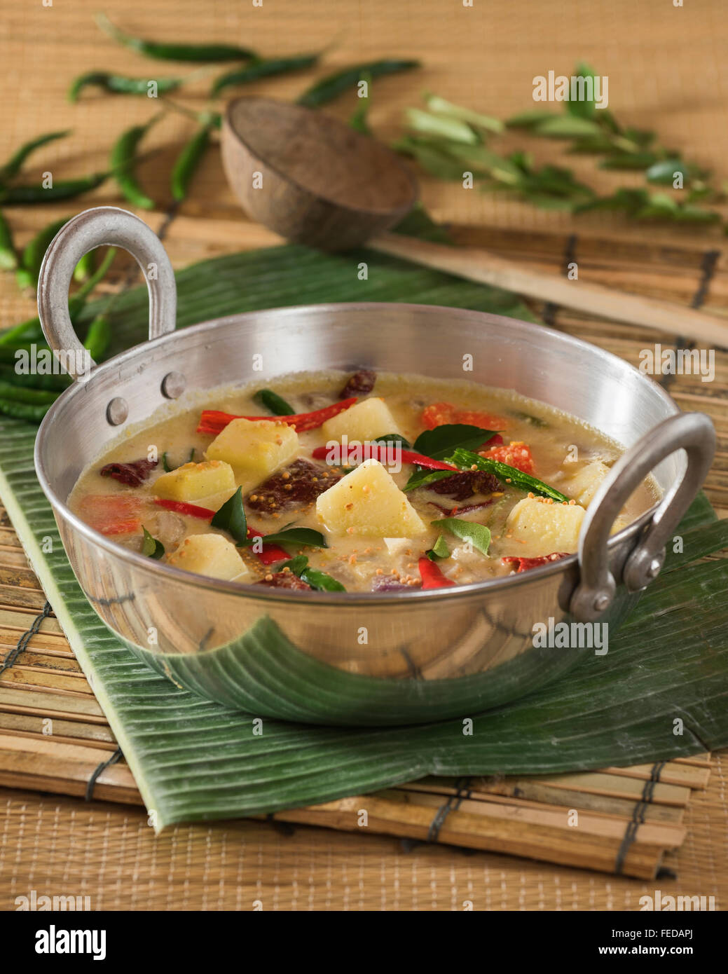 Vegetable ishtu. Spicy vegetarian stew. Kerala South India Food Stock ...