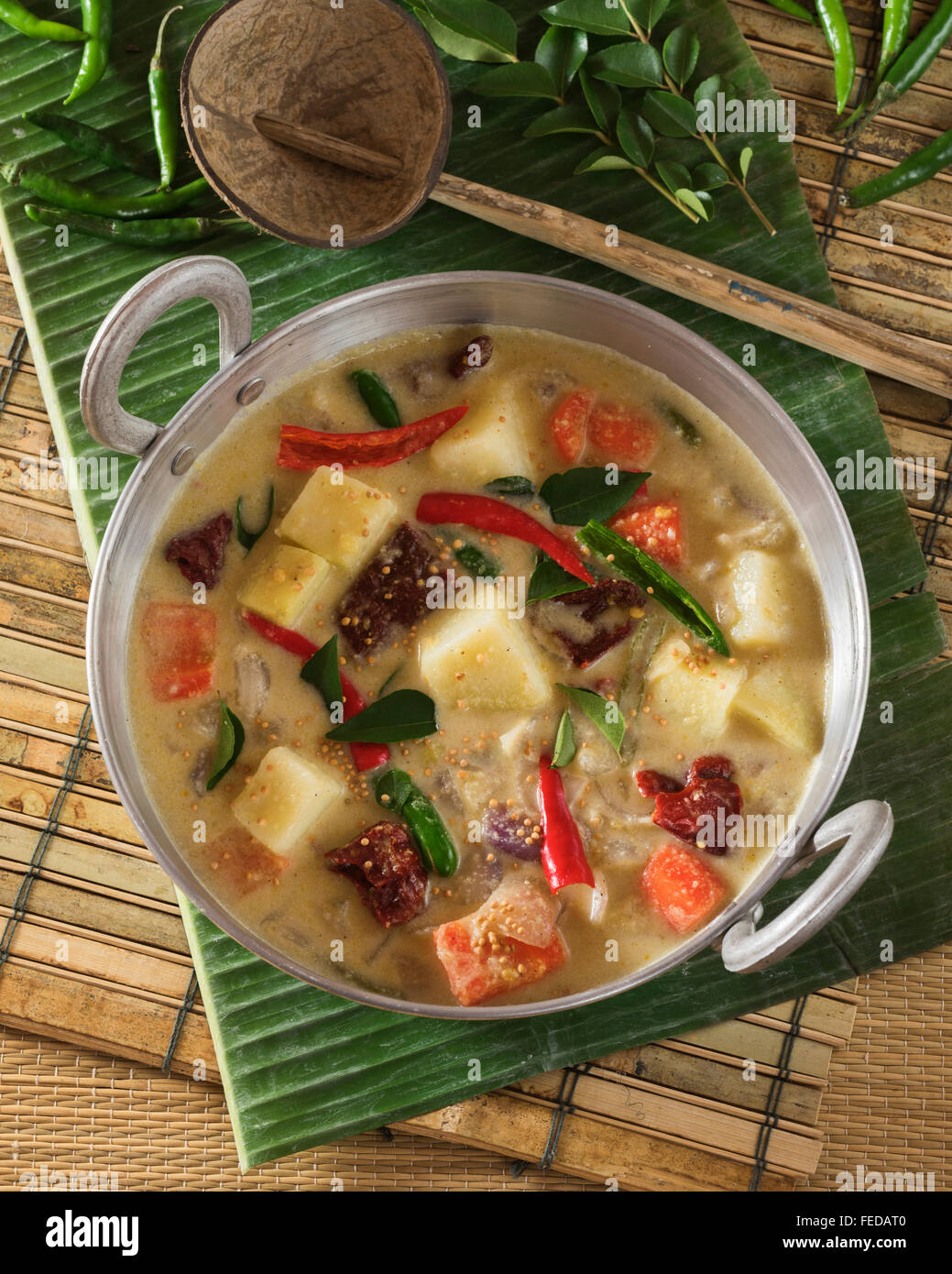 Vegetable ishtu. Spicy vegetarian stew. Kerala South India Food Stock ...