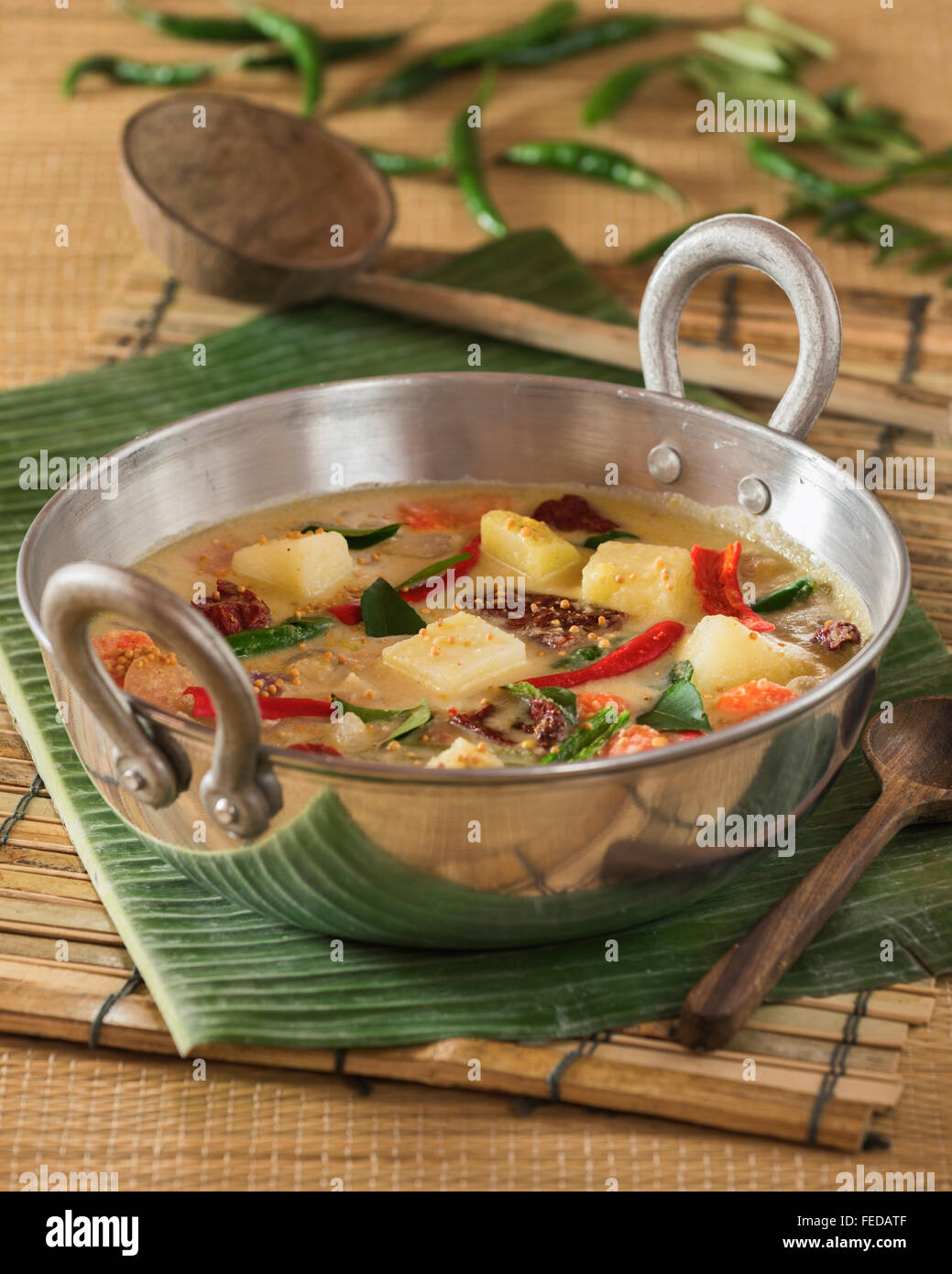 Vegetable ishtu. Spicy vegetarian stew. Kerala South India Food Stock ...