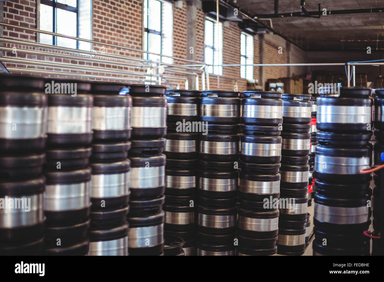 Stacks of beer barrels Stock Photo - Alamy