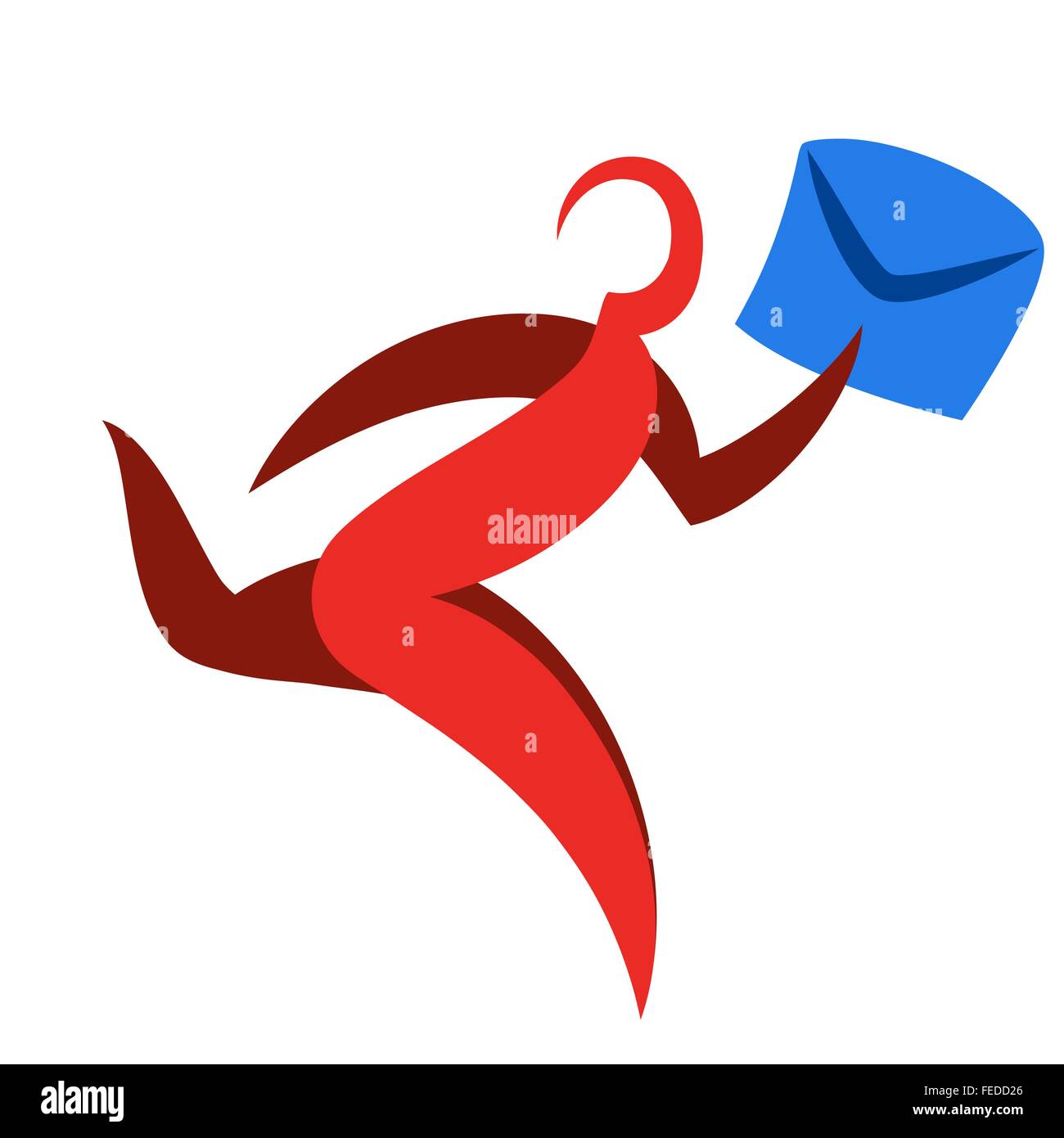 Abstract runner symbol. Delivery courier logo illustration. Movement ...