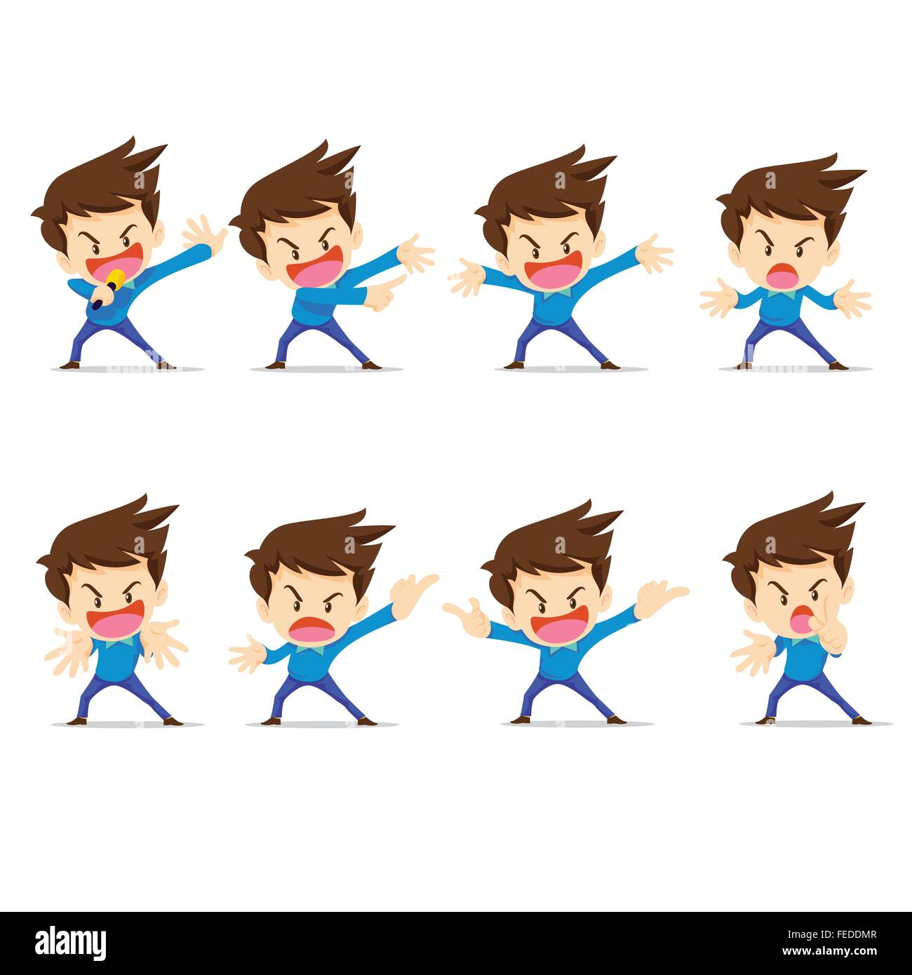 Set of man character vector design. Presentation in various action with ...