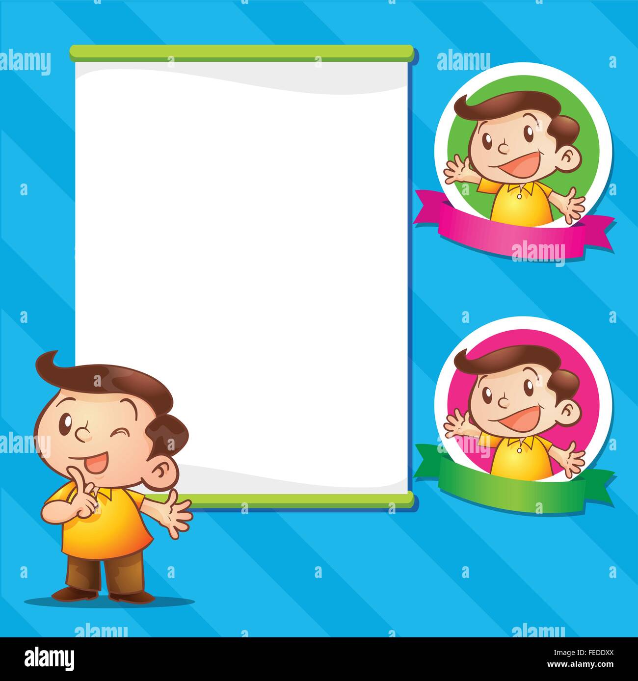 cute man actions presenting.man character vector design. Presentation ...