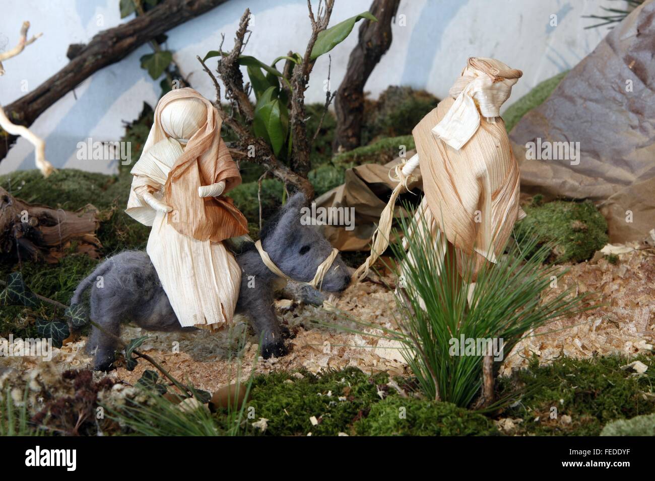Christmas nativity scene flight hi-res stock photography and images - Alamy