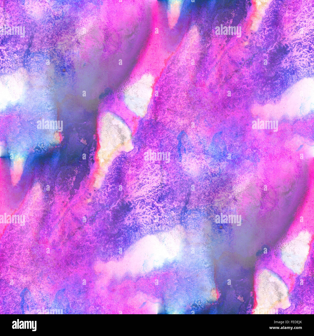 Seamless Watercolor Background Blue Purple Abstract Texture Art Pattern