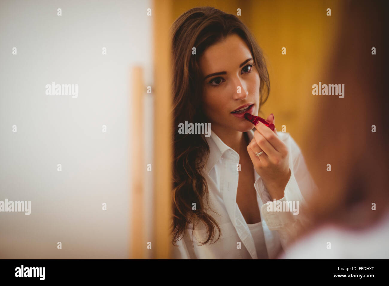 Woman at dressing table lipstick hi-res stock photography and images ...