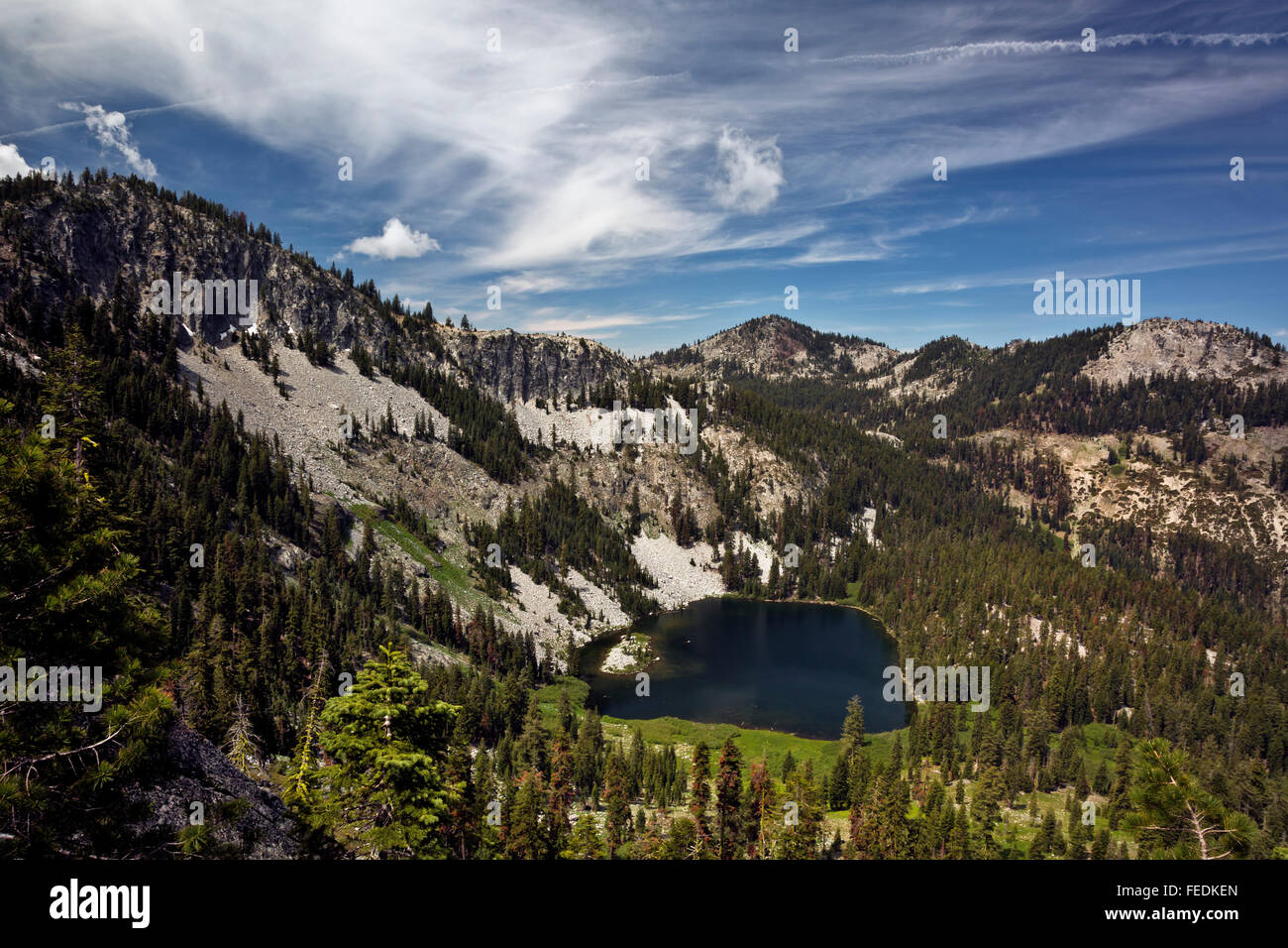 CALIFORNIA - Long Gulch Lake located at the upper end of Long Gulch in ...