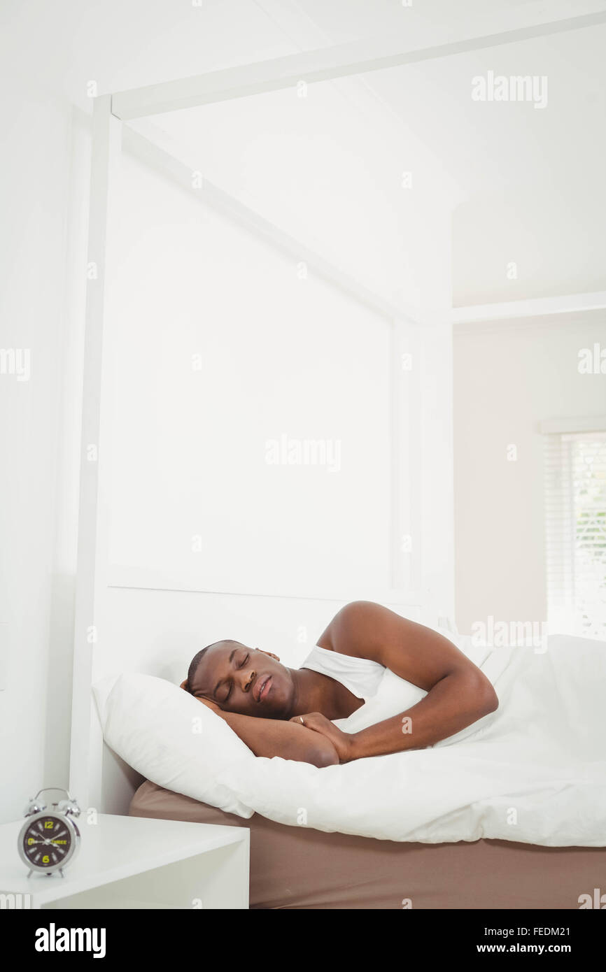 Handsome man sleeping Stock Photo - Alamy