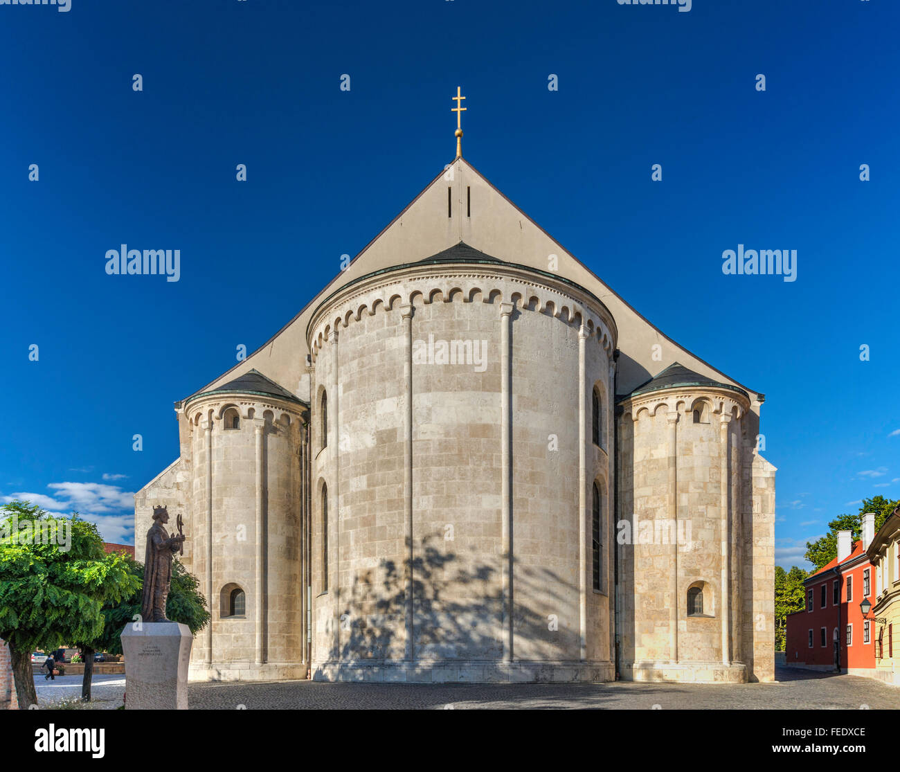 Triple apse of Basilica at Chapter Hill in Gyor, Western Transdanubia ...