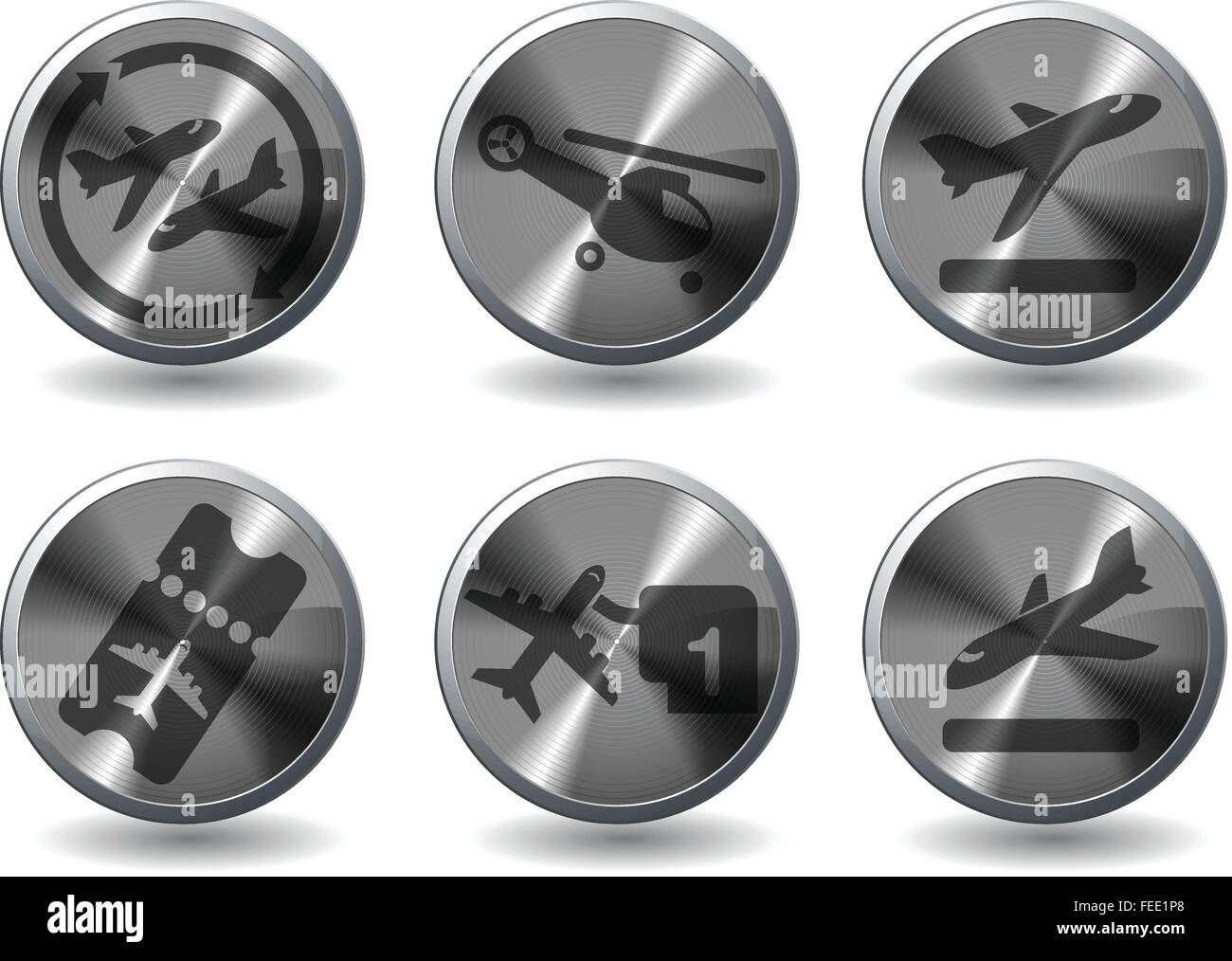 Airport icons set Stock Vector Image & Art - Alamy