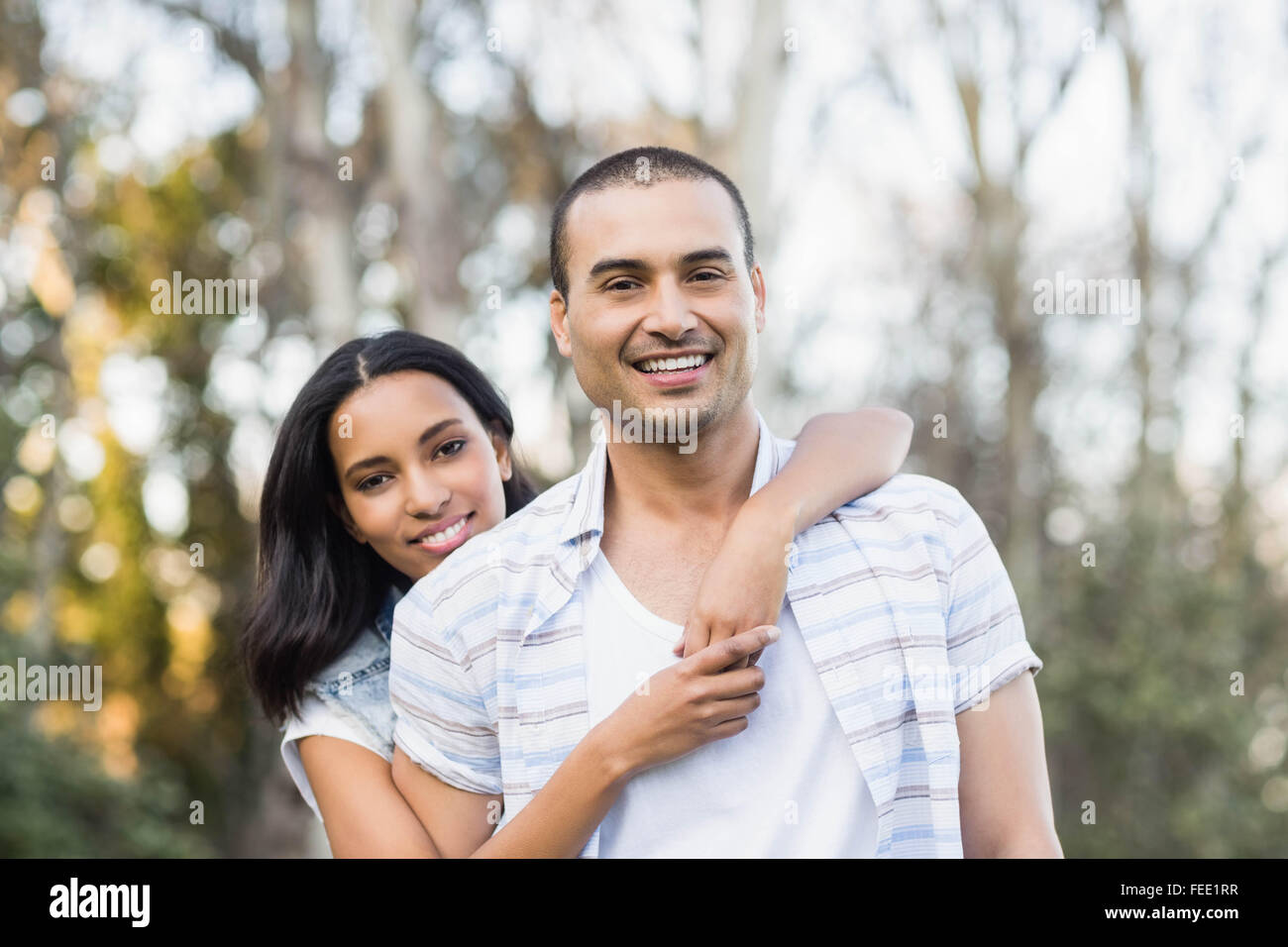 Cute couple hugging Stock Photo - Alamy