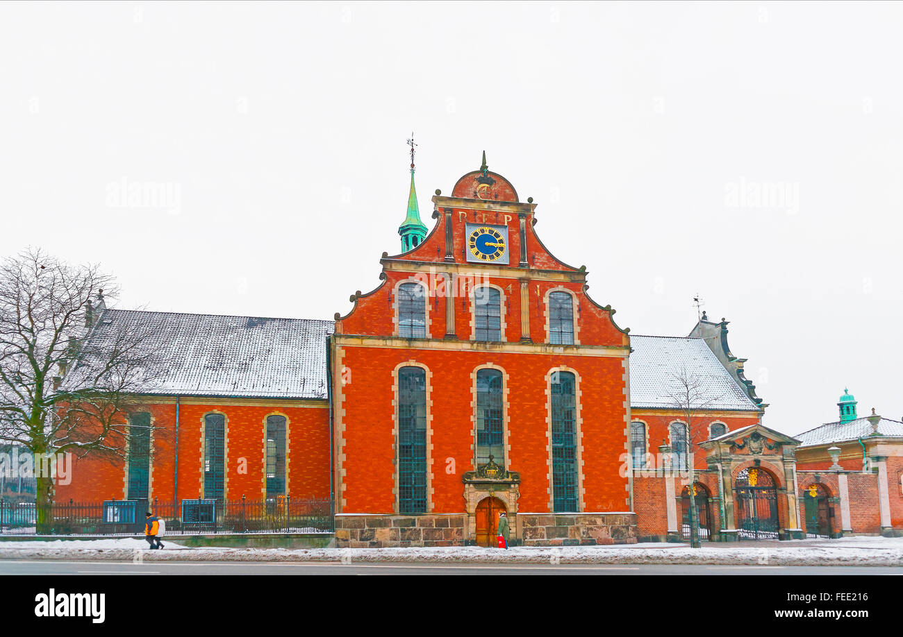 Church of Holmen in winter Copenhagen. It is is a Parish church in ...
