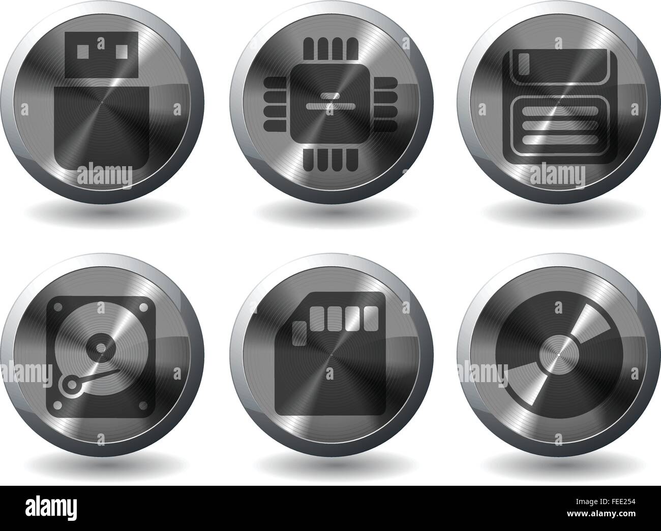 Computer equipment simple vector icons Stock Vector Image & Art - Alamy