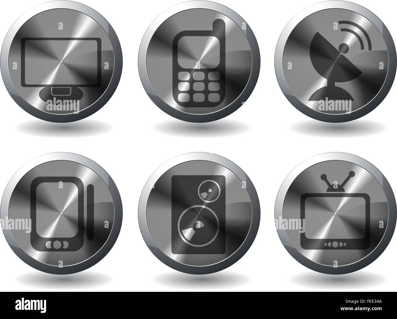 media icons set Stock Vector Image & Art - Alamy