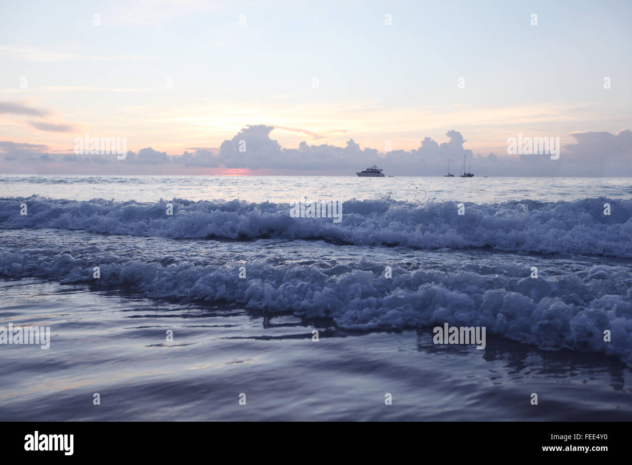 Beautiful view on sea under sunset sky on Bali Stock Photo - Alamy