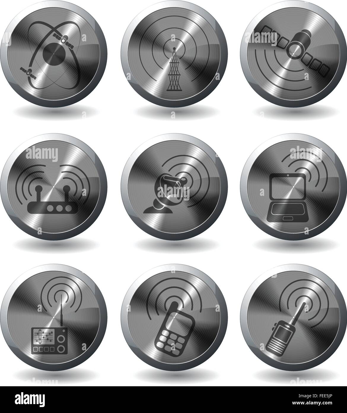 Radio signal simple vector icons Stock Vector Image & Art - Alamy