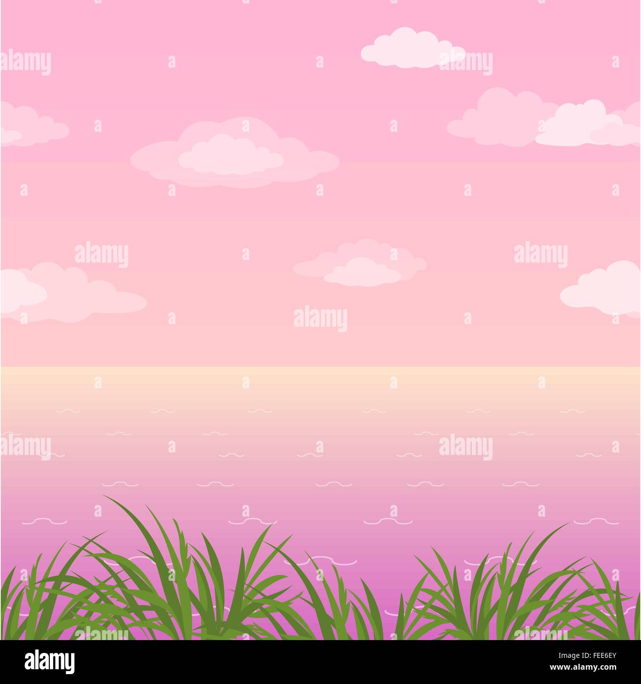 Summer landscape view endless Stock Vector Images - Alamy