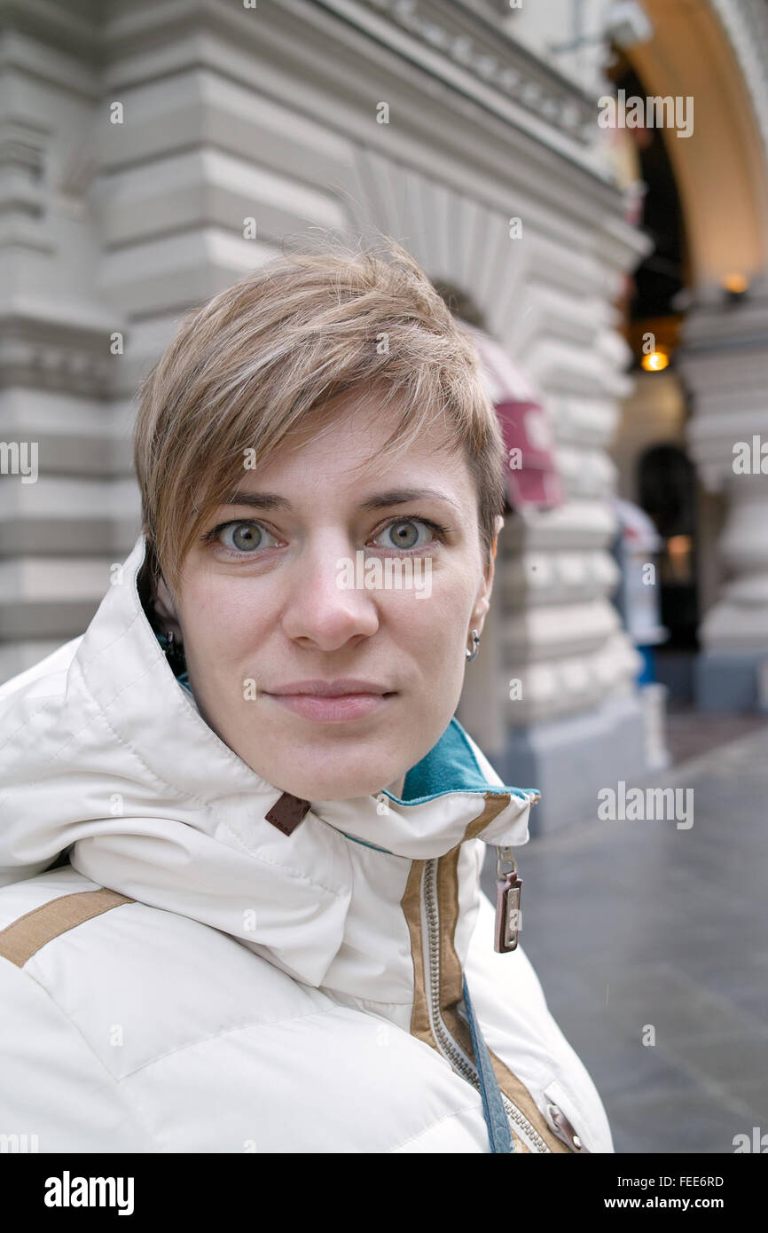 Woman with intense stare Stock Photo - Alamy