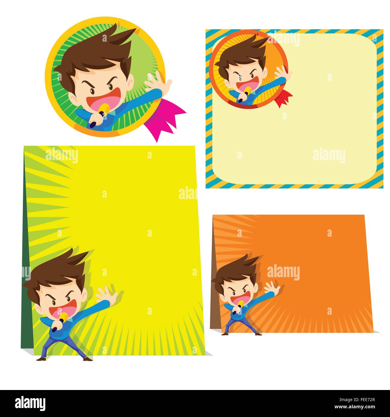 vector cute cartoon character element Illustration Stock Vector Image ...