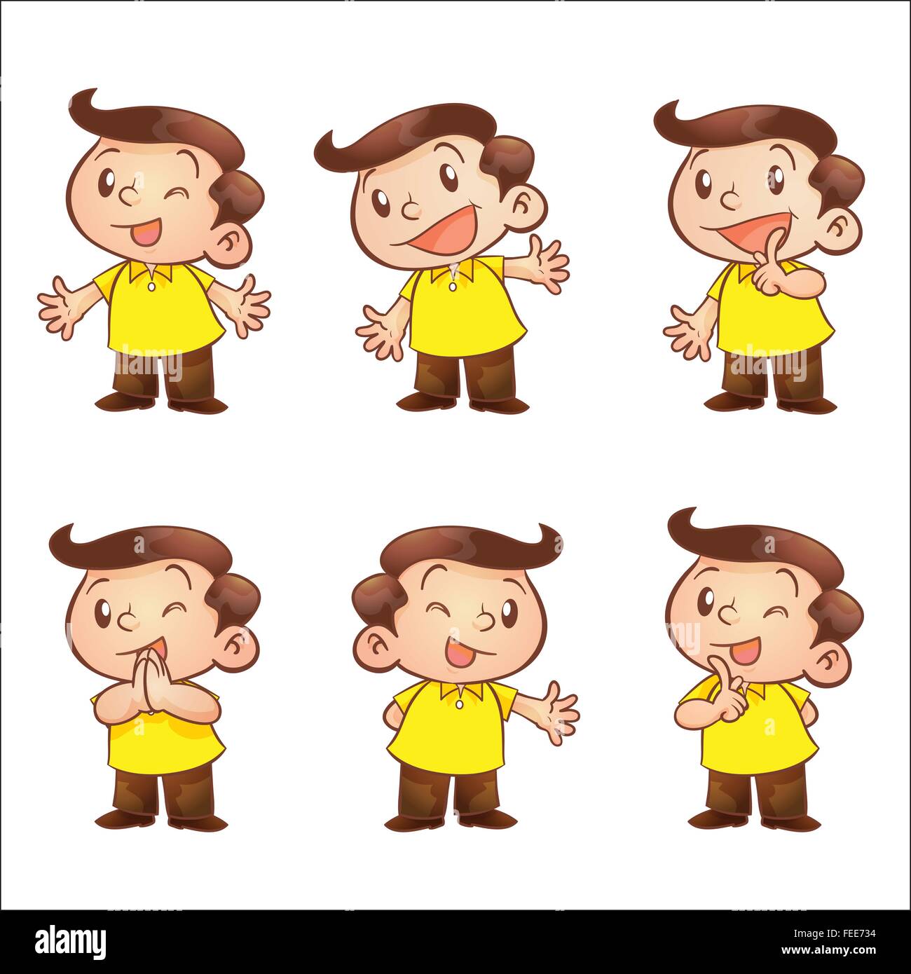 vector cute cartoon character element Illustration Stock Vector Image ...