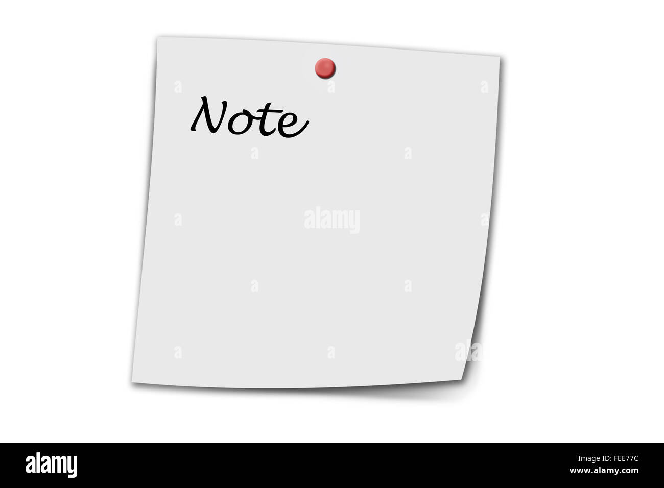 Note written on a memo isolated on white Stock Photo - Alamy