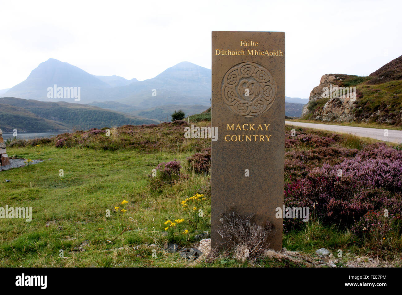 Mackay Country sign in Sutherland, Scotland Stock Photo - Alamy