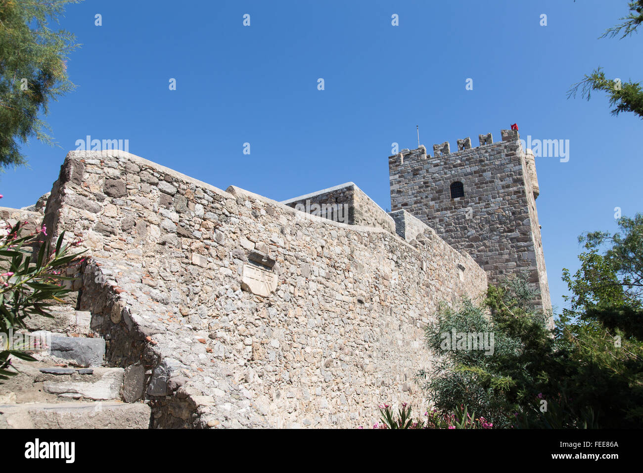 Tower of Bodrum Castle in Aegean Turkey Stock Photo - Alamy