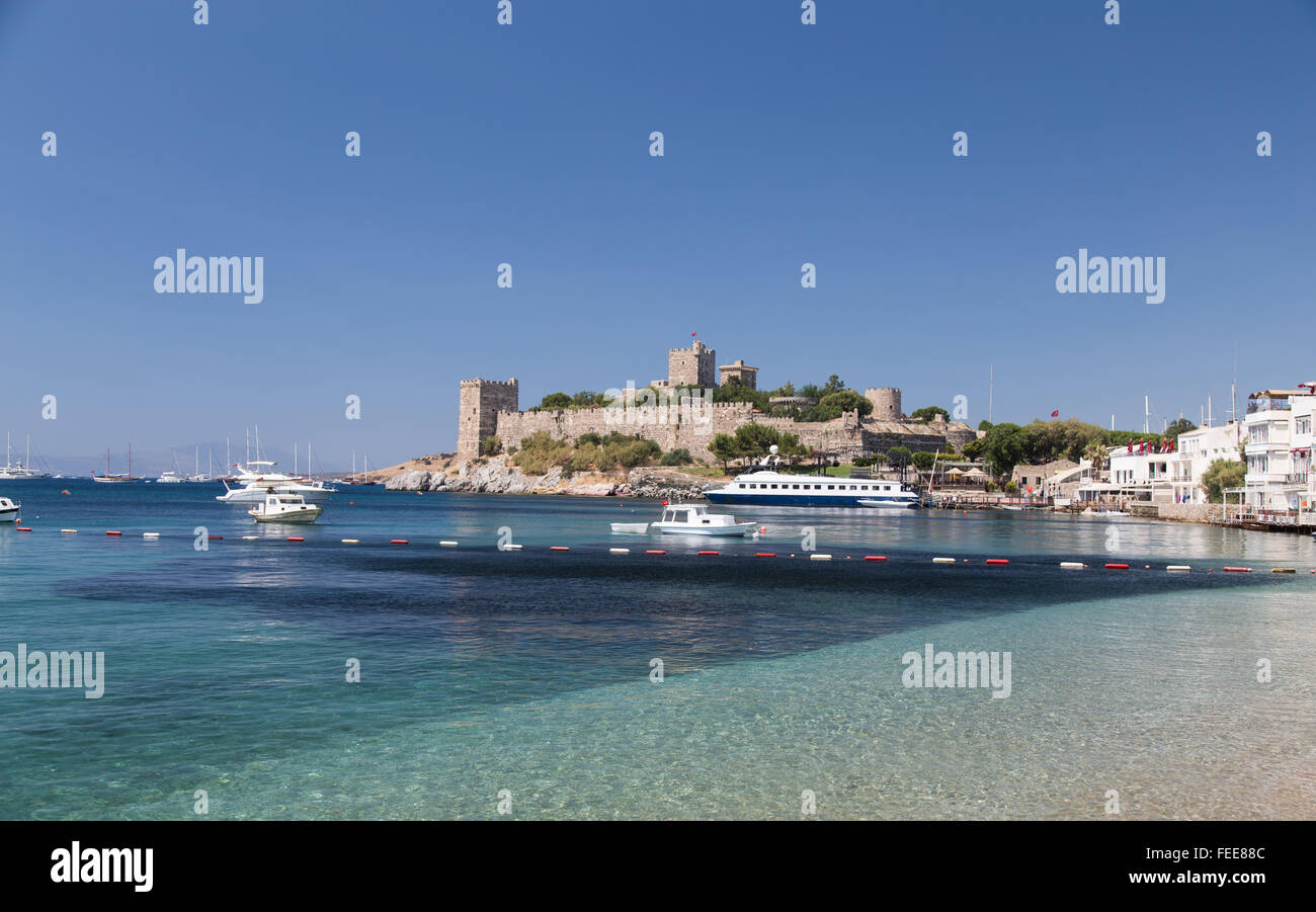 Bodrum Castle in Aegean Coast of Turkey Stock Photo - Alamy