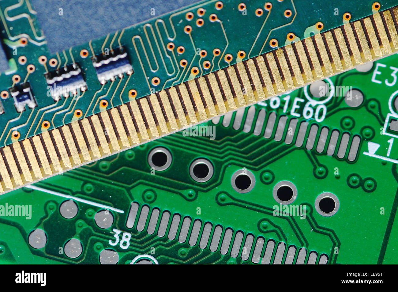 Computer hardware printed circuit board Stock Photo - Alamy
