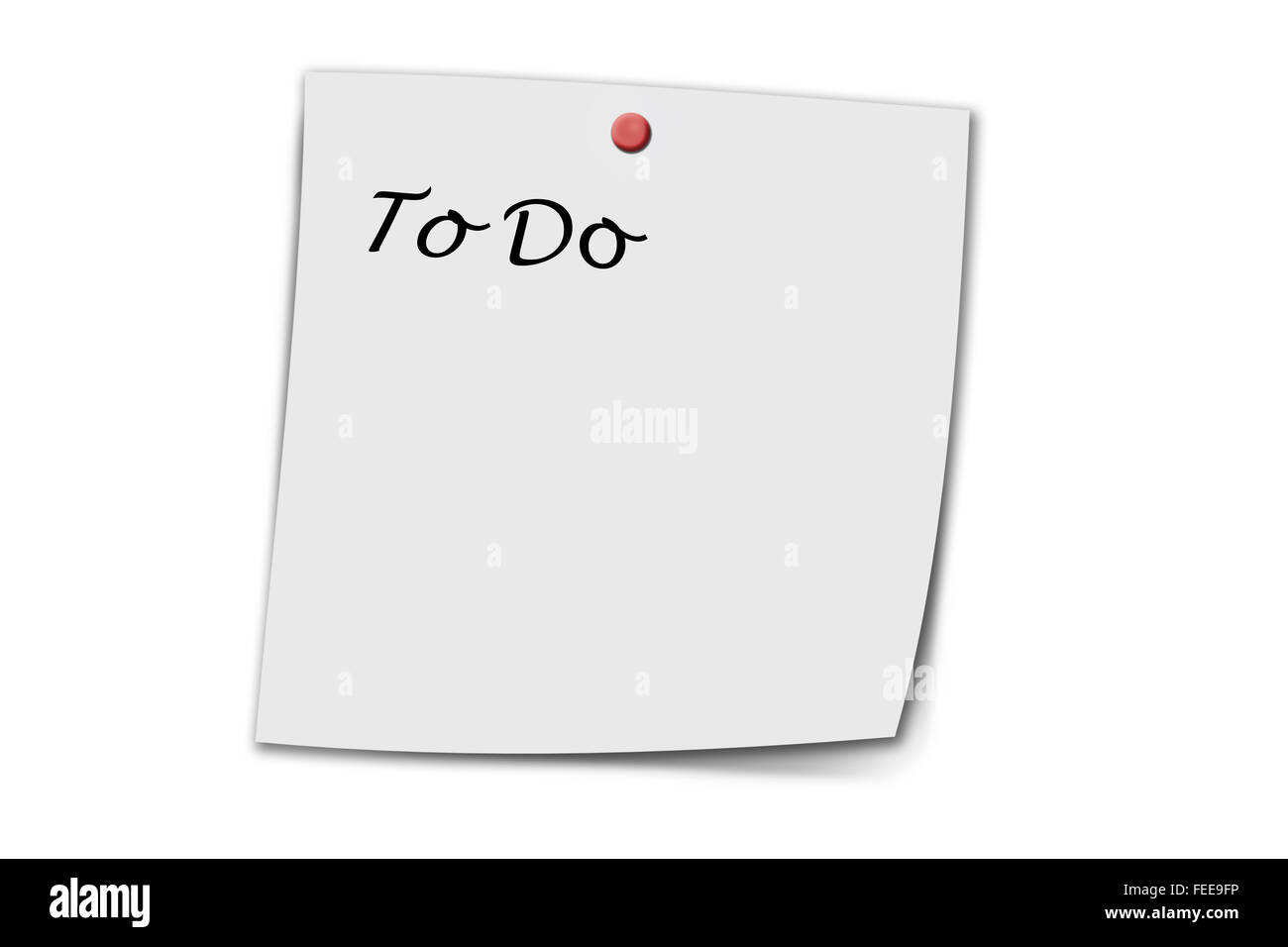 to do written on a memo isolated on white background Stock Photo - Alamy