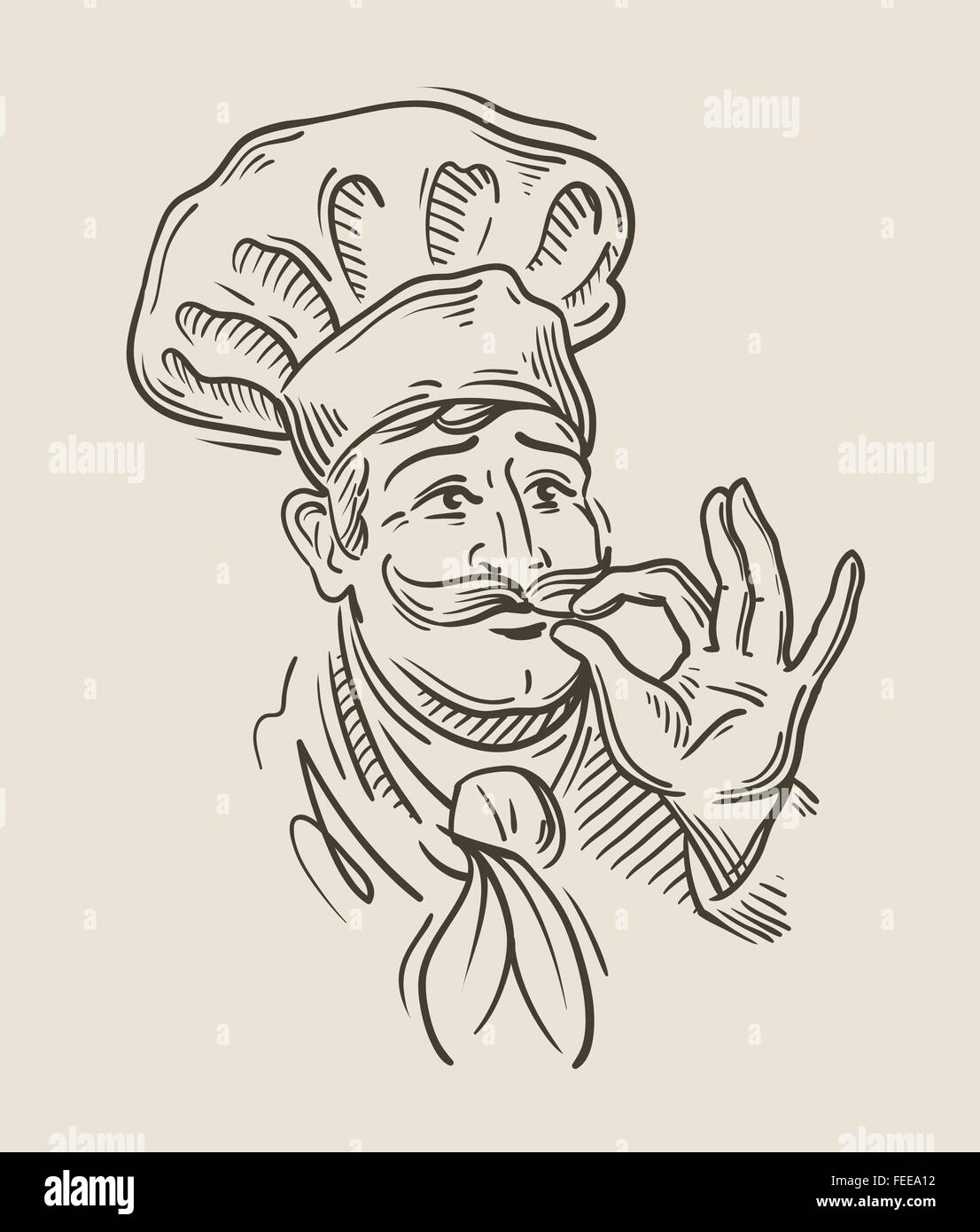 chef sketch. vector illustration Stock Vector Image & Art - Alamy