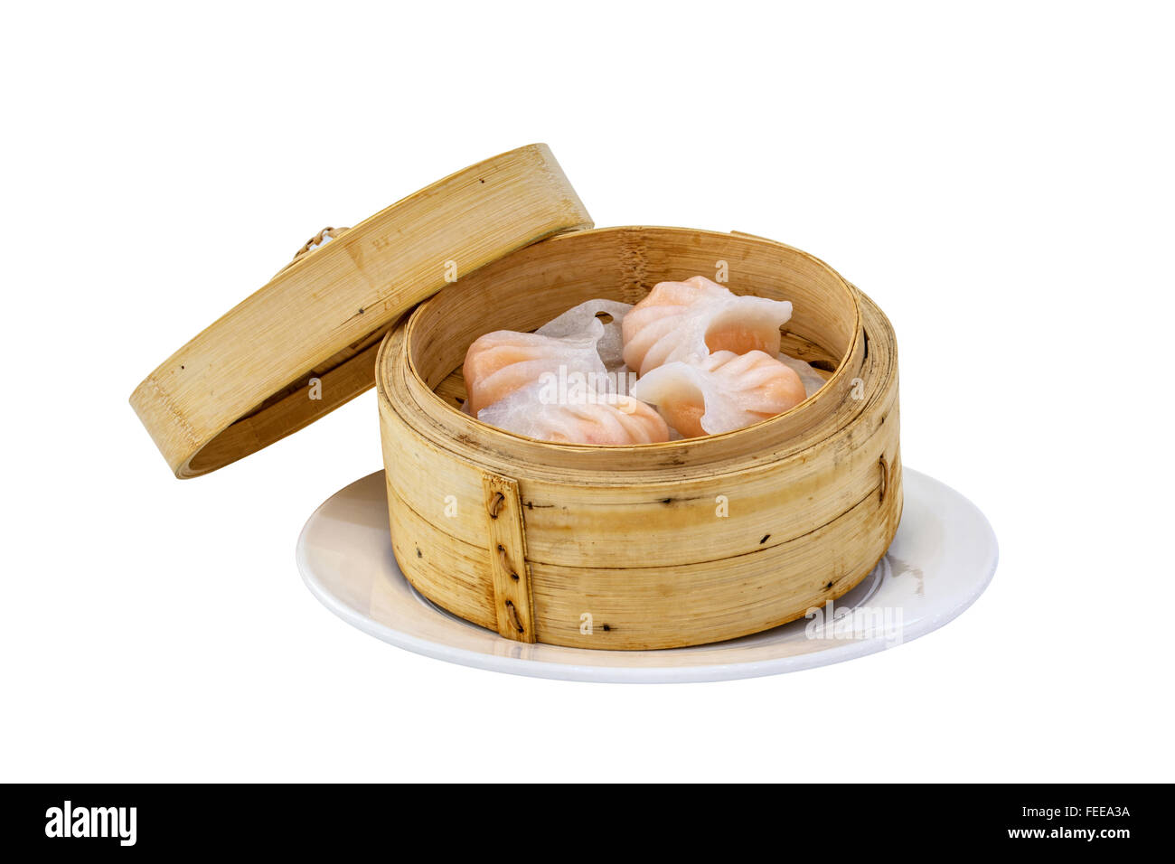 Dim Sum traditional chinese starter on white background Stock Photo - Alamy