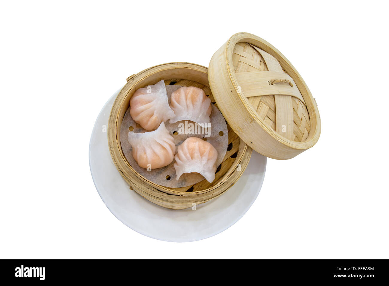 Dim Sum traditional chinese starter on white background Stock Photo - Alamy