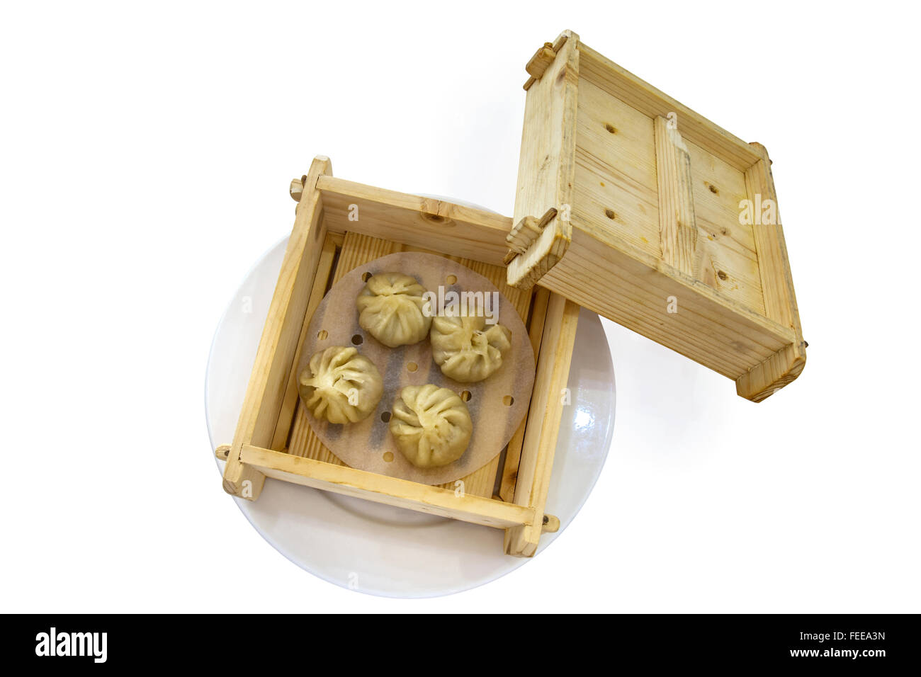 Dim Sum traditional chinese starter on white background Stock Photo - Alamy