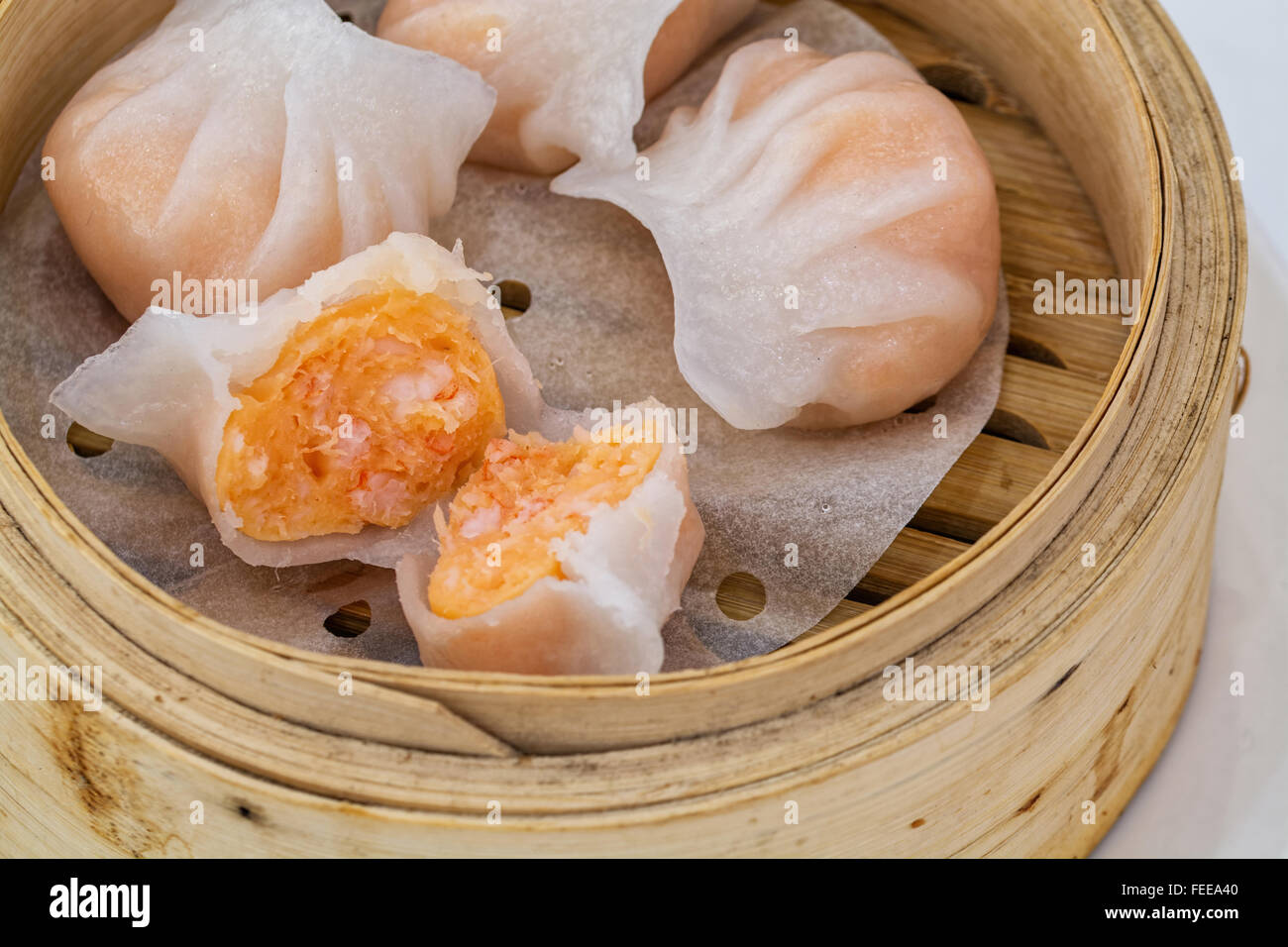 Dim Sum traditional chinese starter on white background Stock Photo - Alamy
