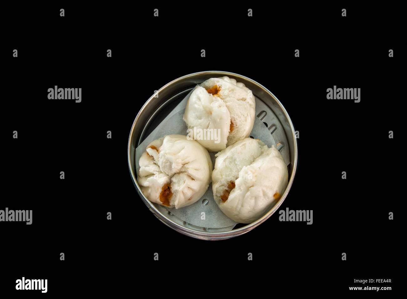 Dim Sum traditional chinese starter on black background Stock Photo - Alamy