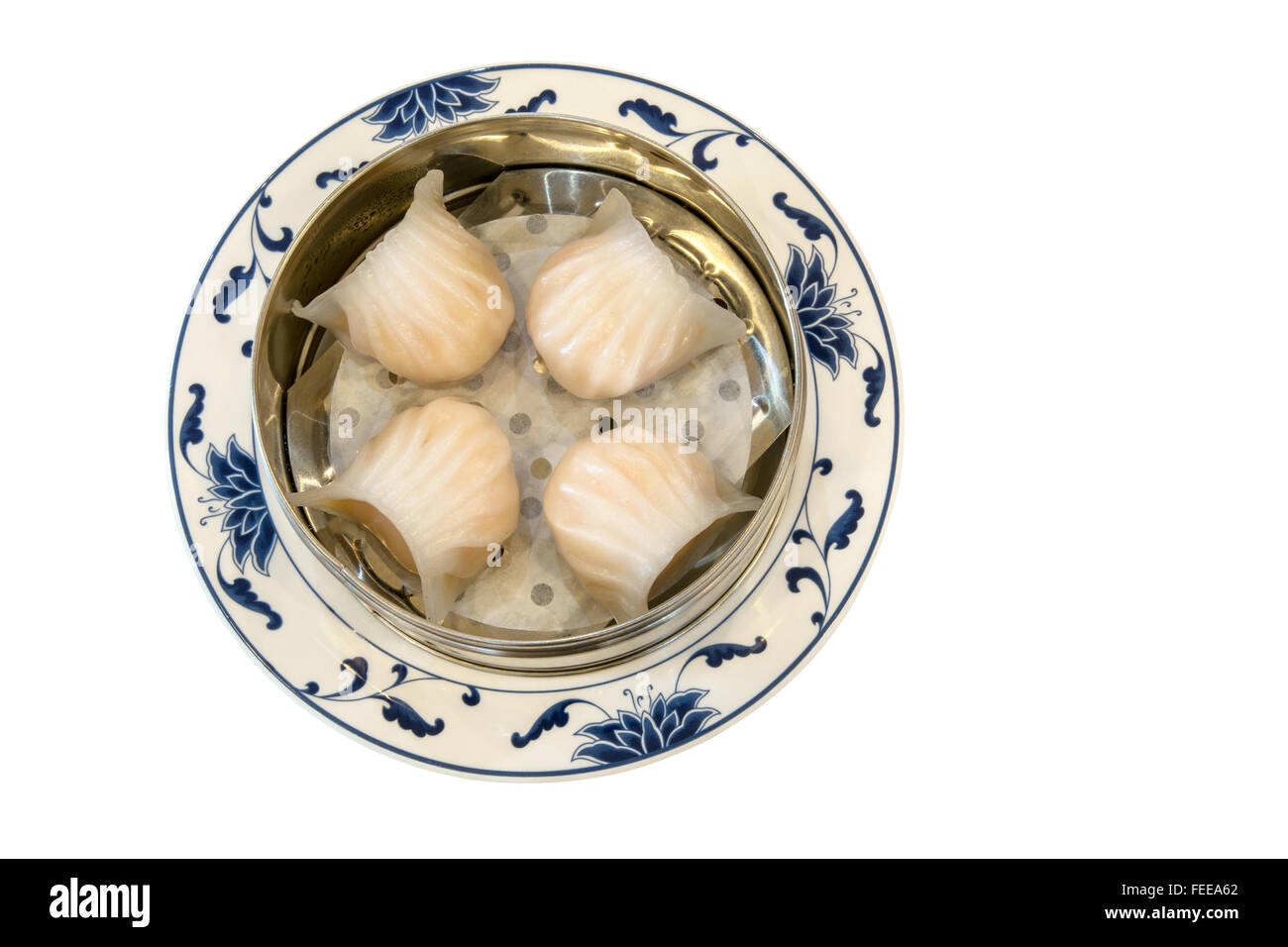 Dim Sum traditional chinese starter on white background Stock Photo - Alamy