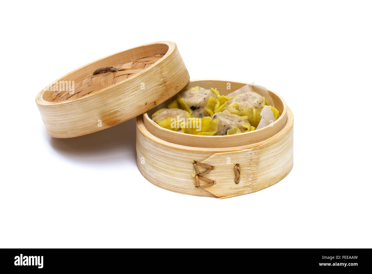 Dim Sum traditional chinese starter on white background Stock Photo - Alamy