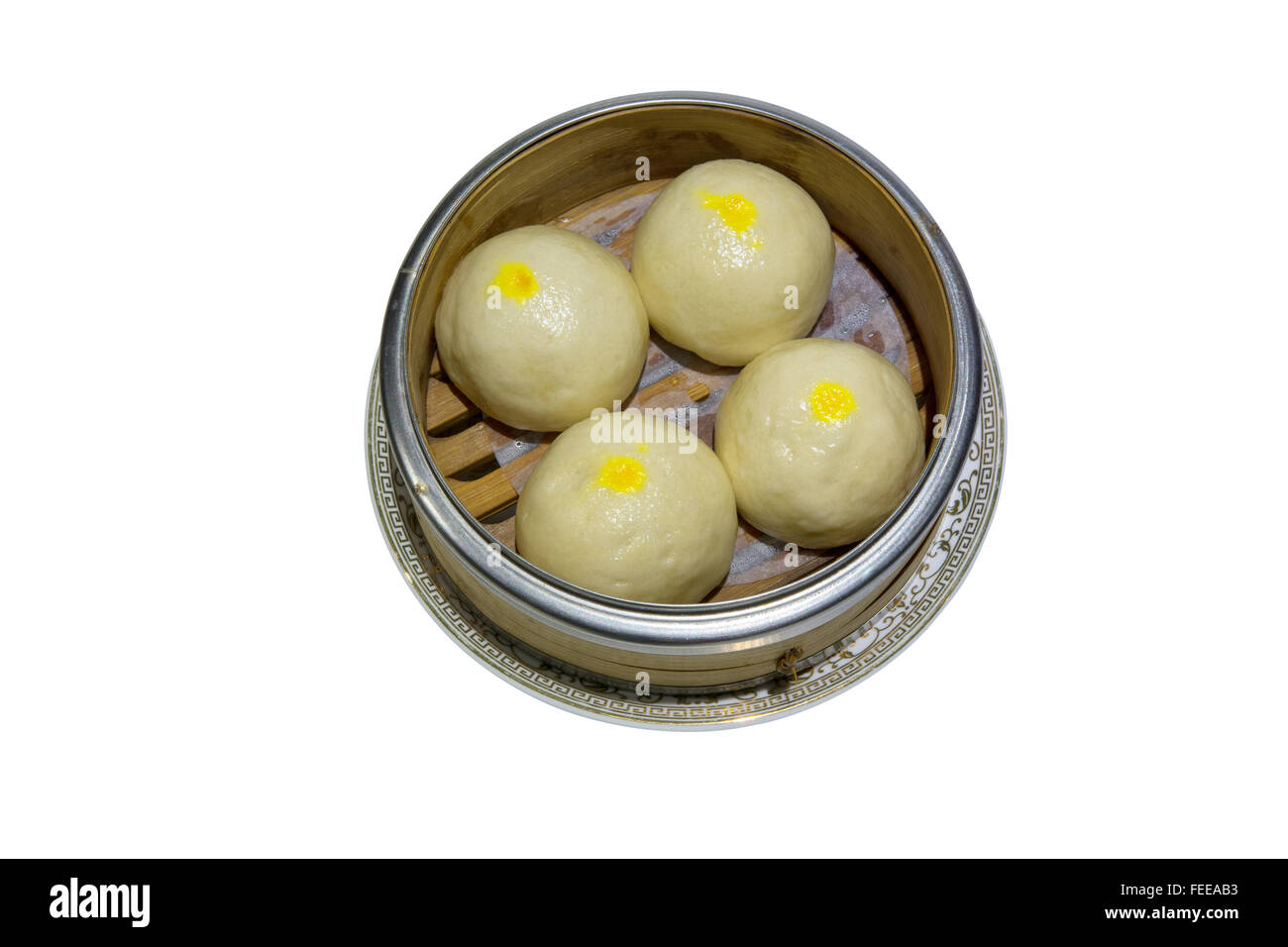 Dim Sum traditional chinese starter on white background Stock Photo - Alamy