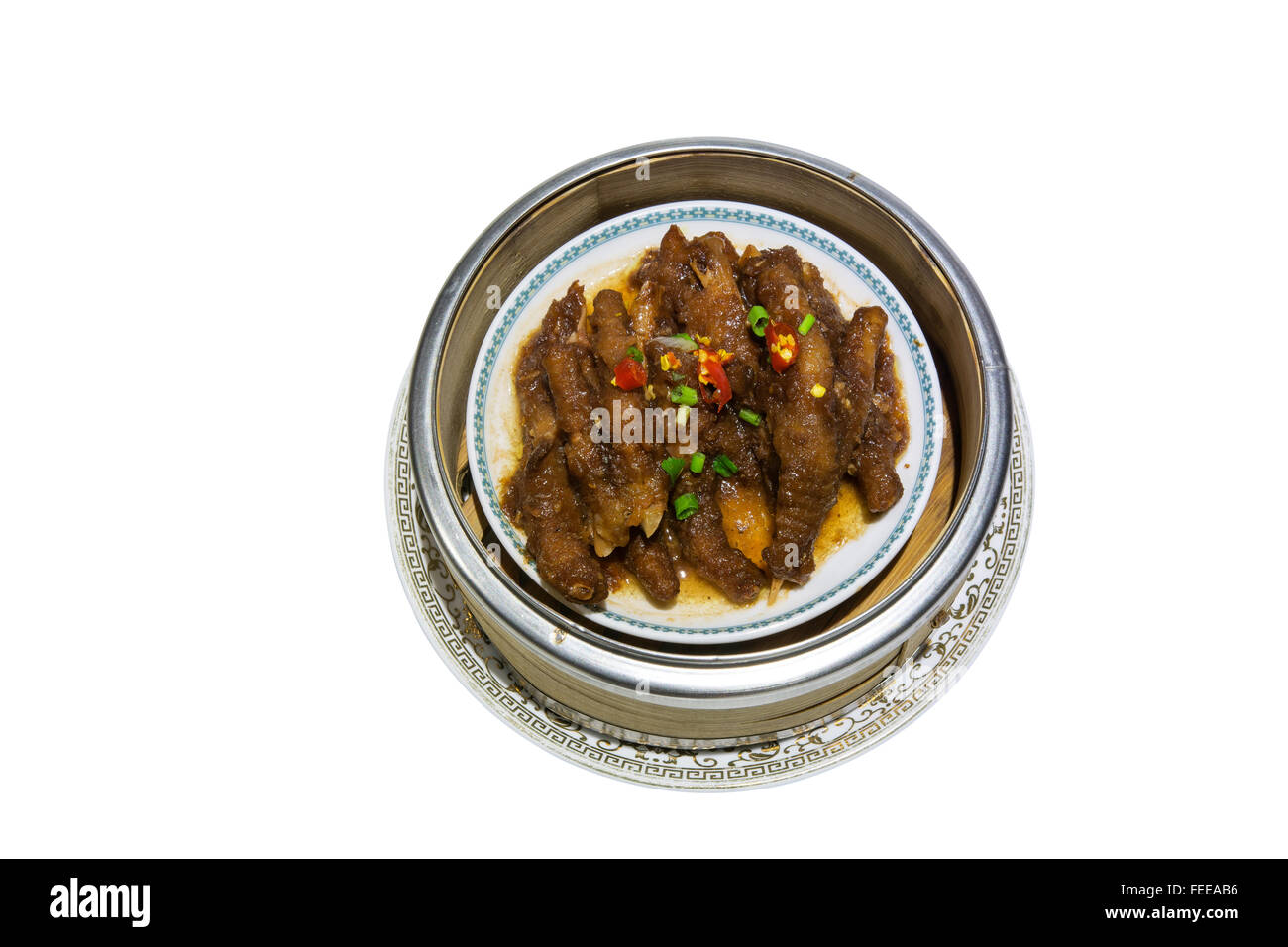 Dim Sum traditional chinese starter on white background Stock Photo - Alamy