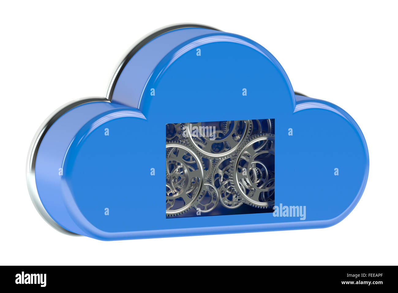 Computing Cloud isolated on white background Stock Photo - Alamy