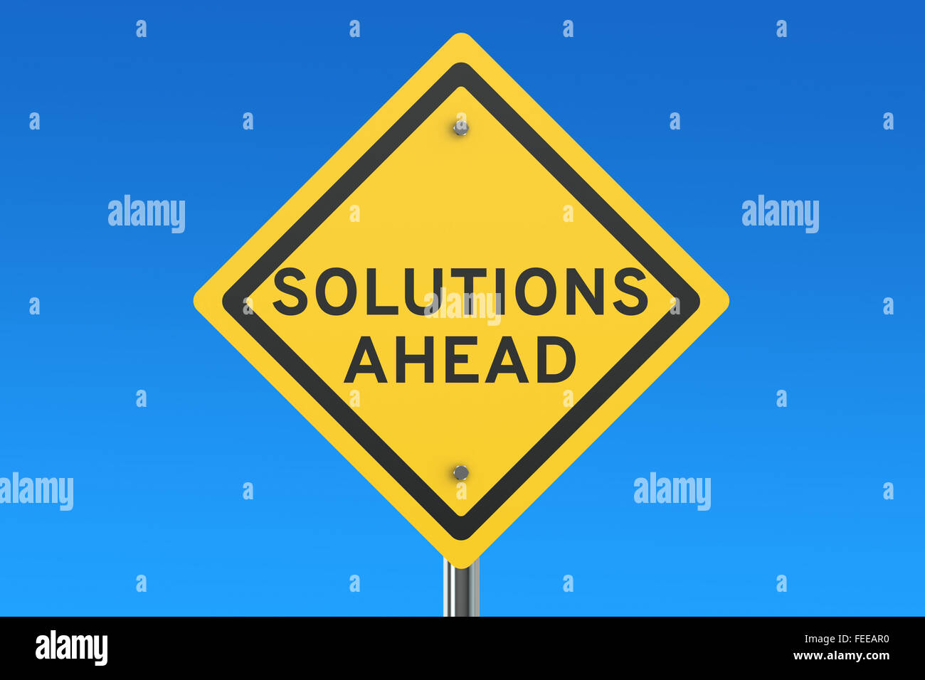 Solutions road sign 3d illustration hi-res stock photography and images ...