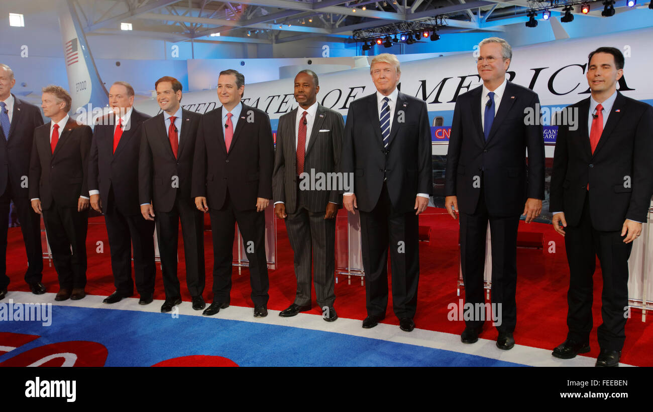 2015 presidential debate trump reagan hi-res stock photography and ...