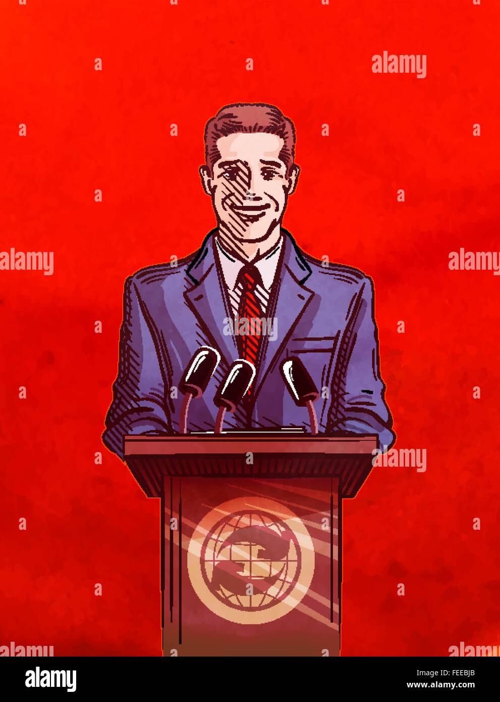 Press media man interview Stock Vector Images - Alamy