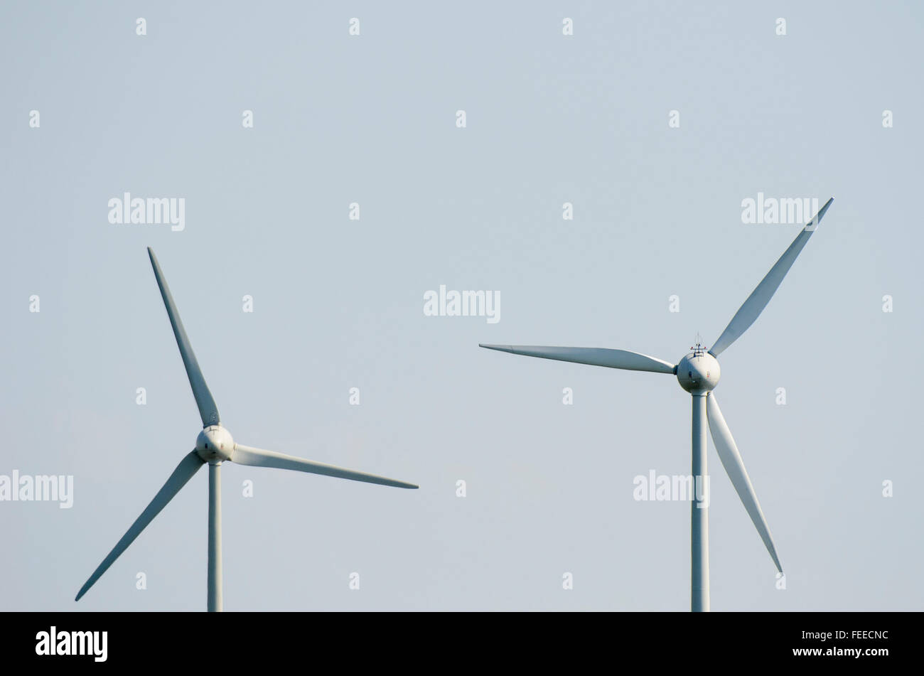 Two wind turbines Stock Photo - Alamy