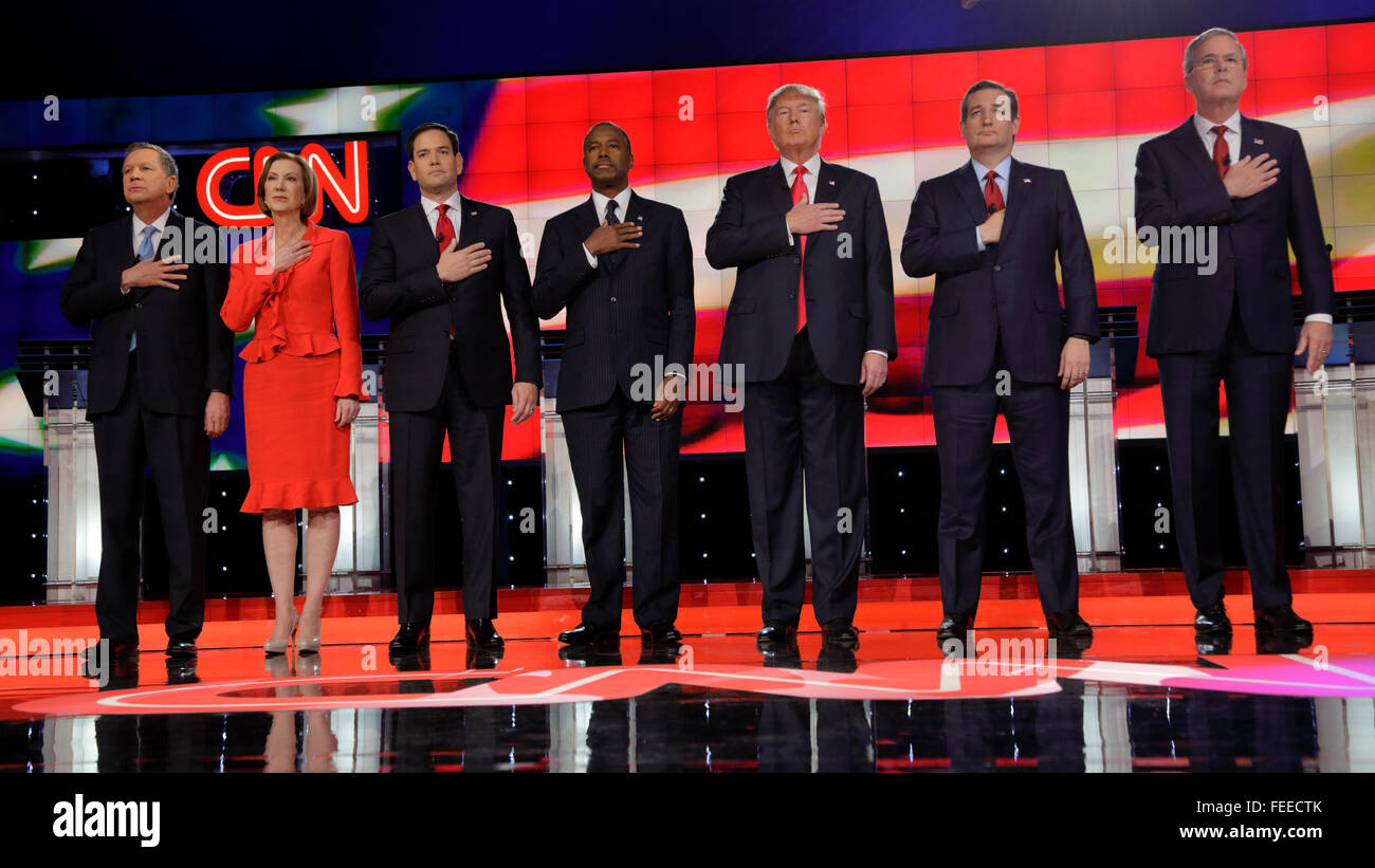 LAS VEGAS, NV - DECEMBER 15: Republican presidential candidates (L-R ...