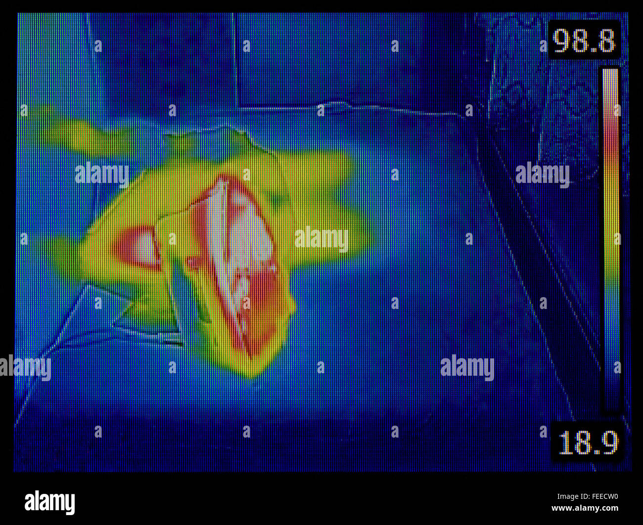 Hot Iron Infrared Thermal Image Stock Photo - Alamy