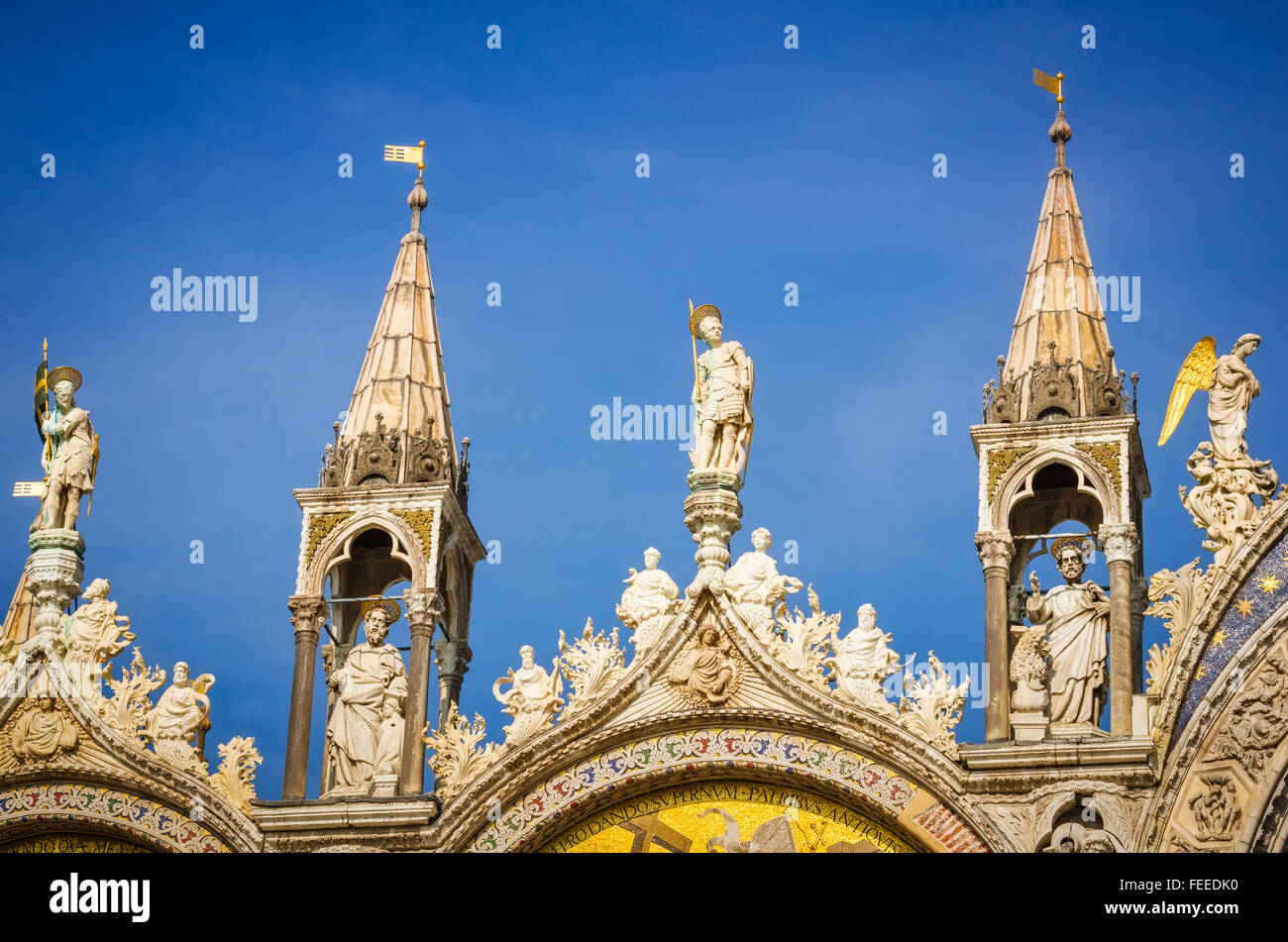 Gable detail, Basilica San Marco (Saint Mark's Cathedral), Venice ...